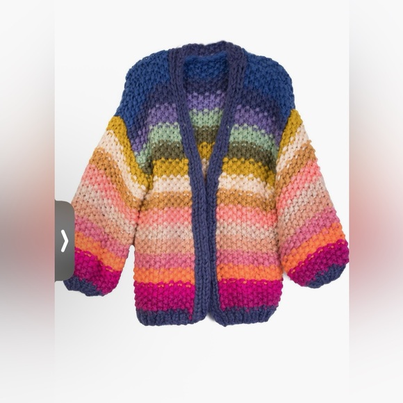 SAACHI | Sweaters | Saachi Mayflower Stripe Crochet Cardigan | Poshmark